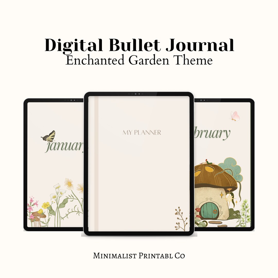 Whimsical Fairy Garden Digital Bullet Journal Goodnotes Notability ...