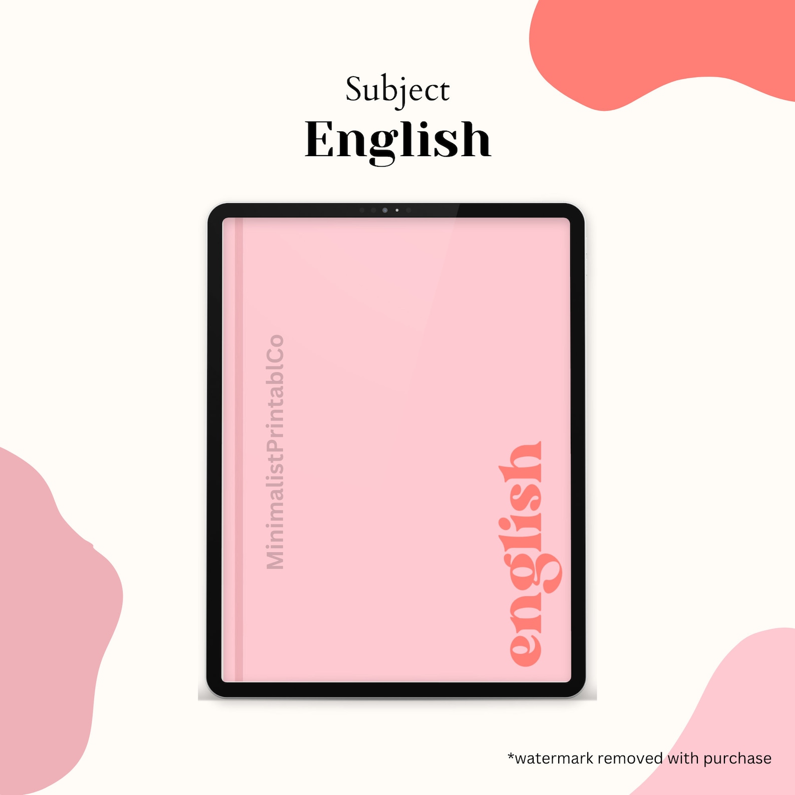 Customisable Goodnotes Subject Notebook Cover | Aesthetic iPad Template ...