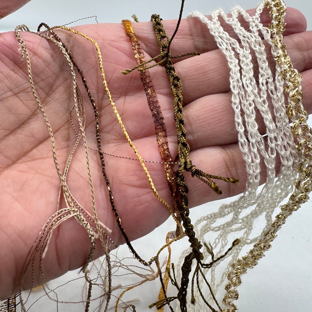 Ten Different Kinds of Novelty Yarn With Shiny Fringes, Individual ...