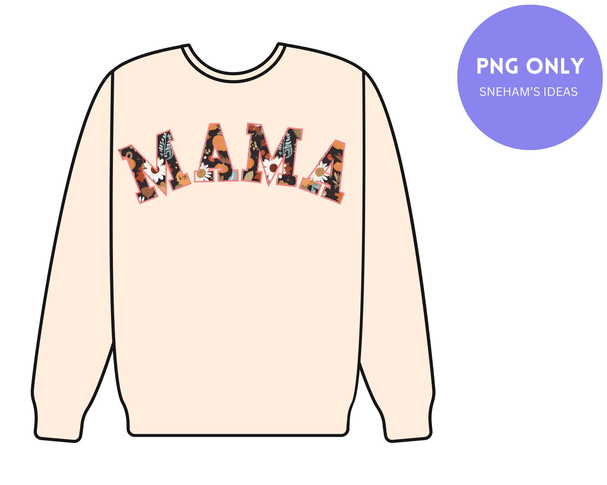 Floral Fall Variety MAMA PNG Digital Download Fall Mama Graphic Tee ...