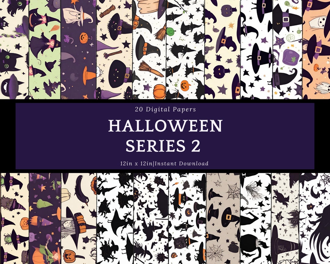 Halloween Digital Paper Misfit Witches Digital Paper - Etsy