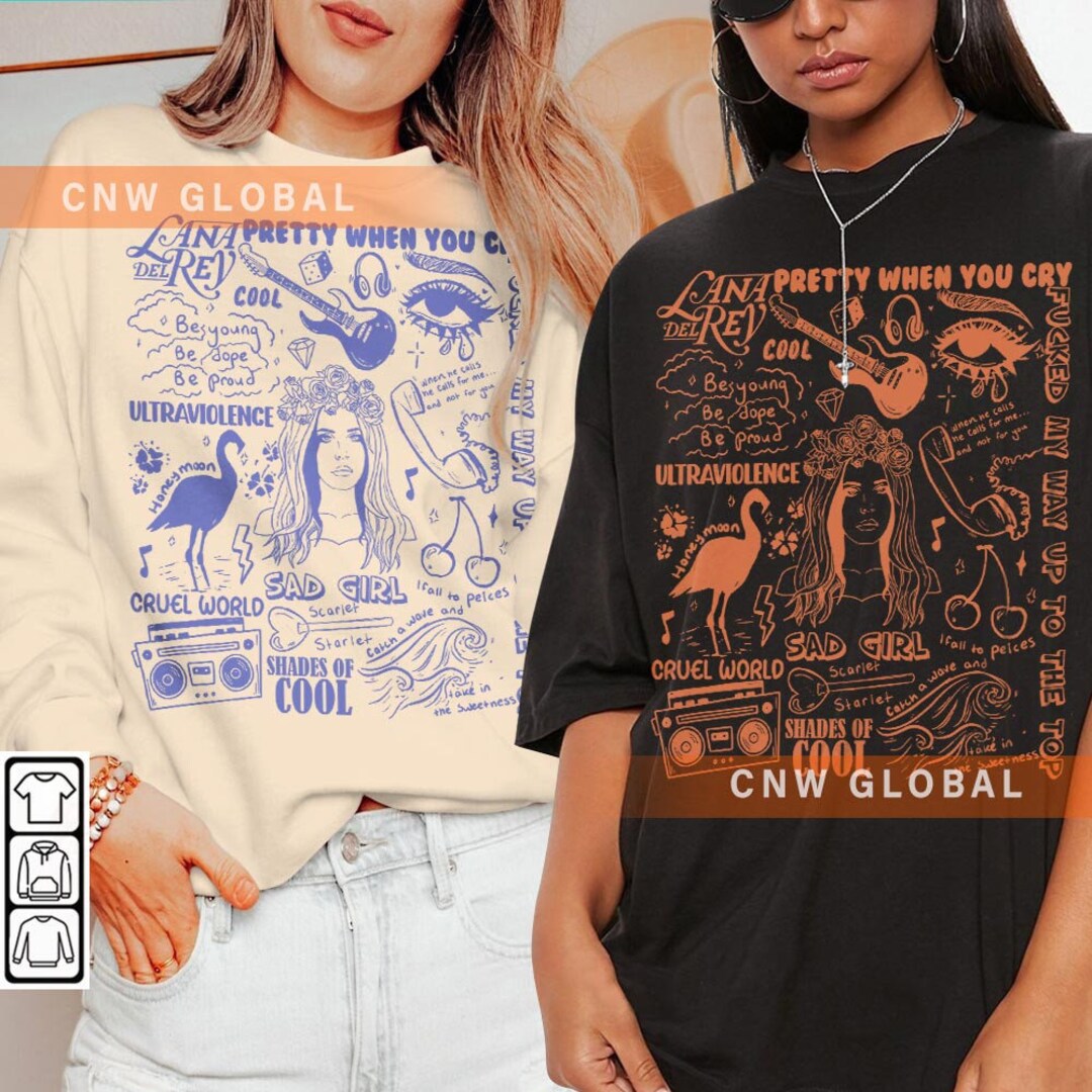 Lana Del Rey Music Doodle Art Shirt Vintage Lana Del Rey - Etsy
