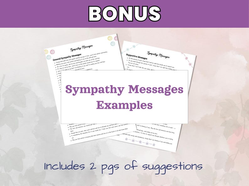 Printable Sympathy Card With Single Sender or Group Option - Etsy