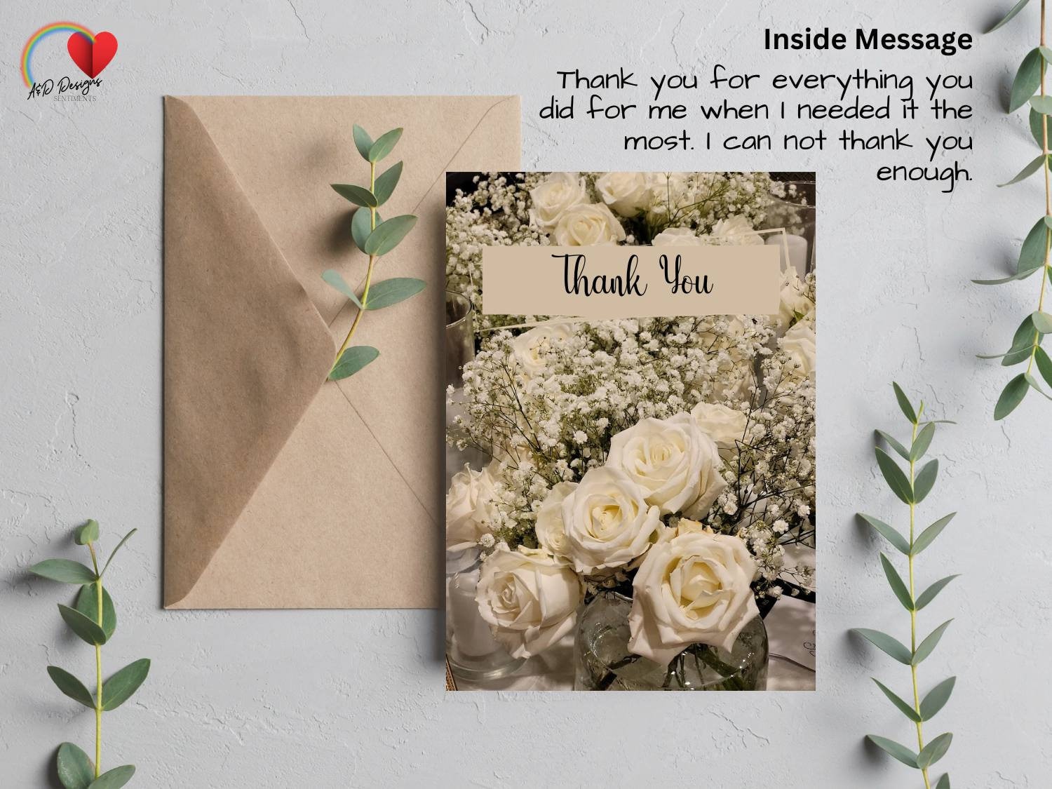 Printable Thank You Card for Friends/family That Supported You - Etsy