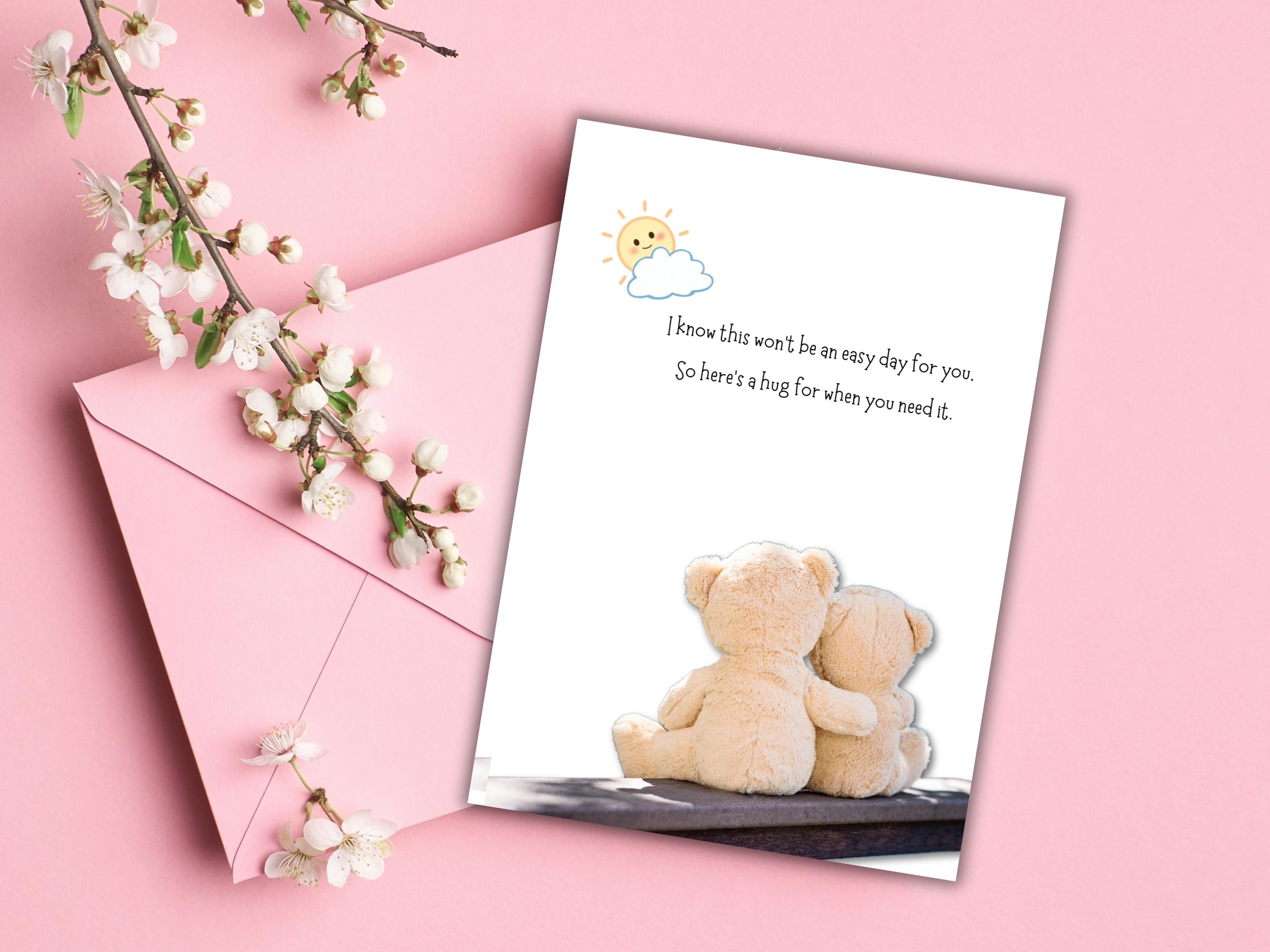 Birthday Sympathy Card | Printable Hug | Thinking of You | Grief ...