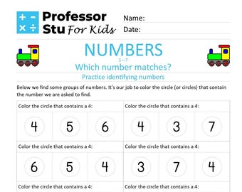 Counting Worksheet for Kindergarten Counting to 3 set 3 Includes 2 ...