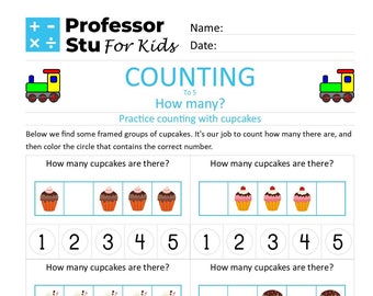 Counting Worksheet for Pre-kindergarten - Counting to 5 - (set 3 ...