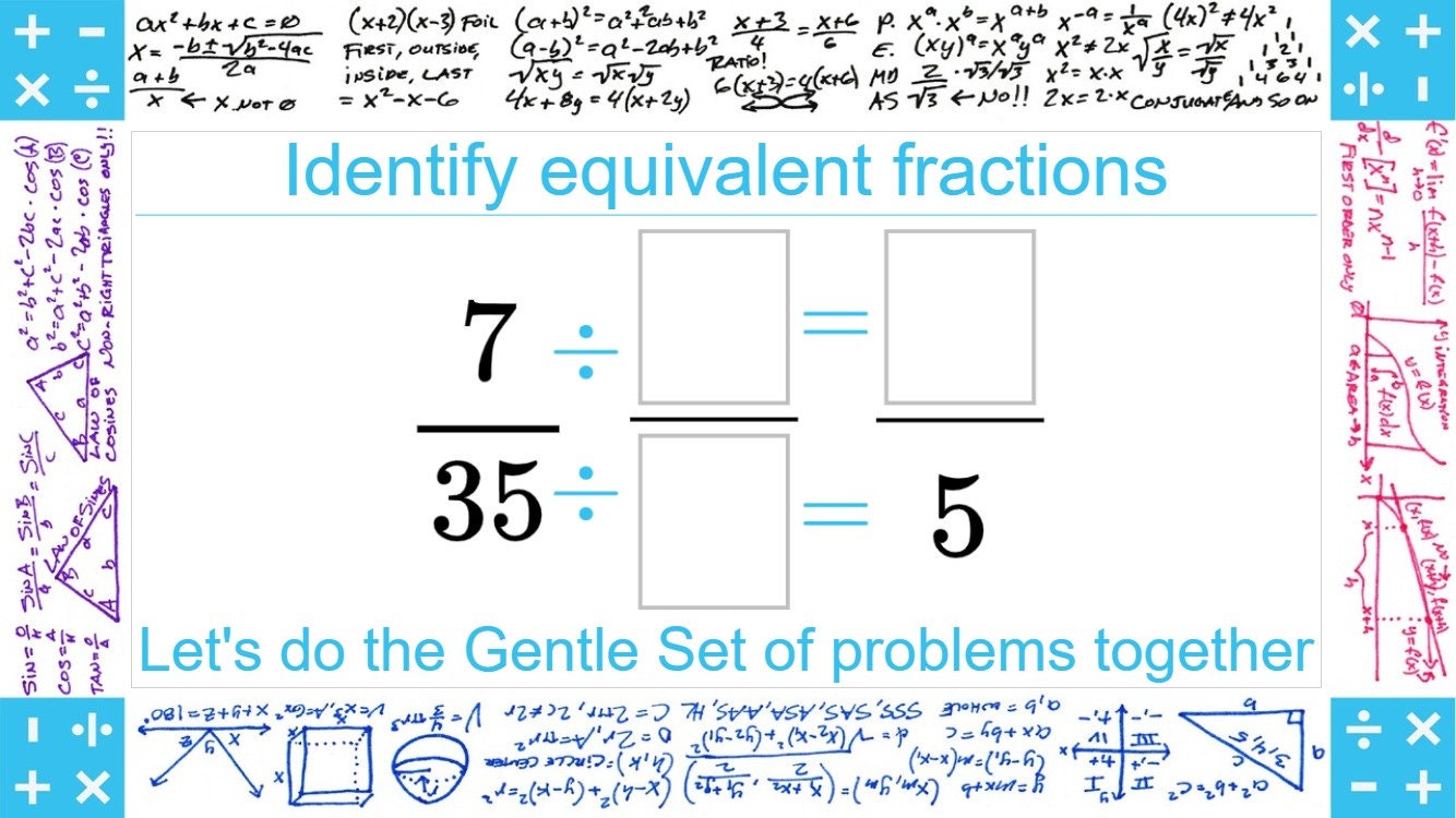 Fraction Worksheets With Video Walkthrough – Identify Equivalent ...