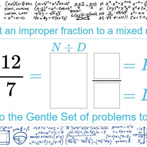 Fraction Worksheets With Video Walkthrough Convert an Improper Fraction ...