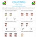 Counting Worksheet for Pre-kindergarten Counting to 3 set - Etsy