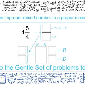 Fraction Worksheets With Video Walkthrough - Convert an Improper Mixed ...