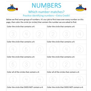 Numbers Worksheet for Kindergarten - Tracing and Identifying Numbers 0 ...