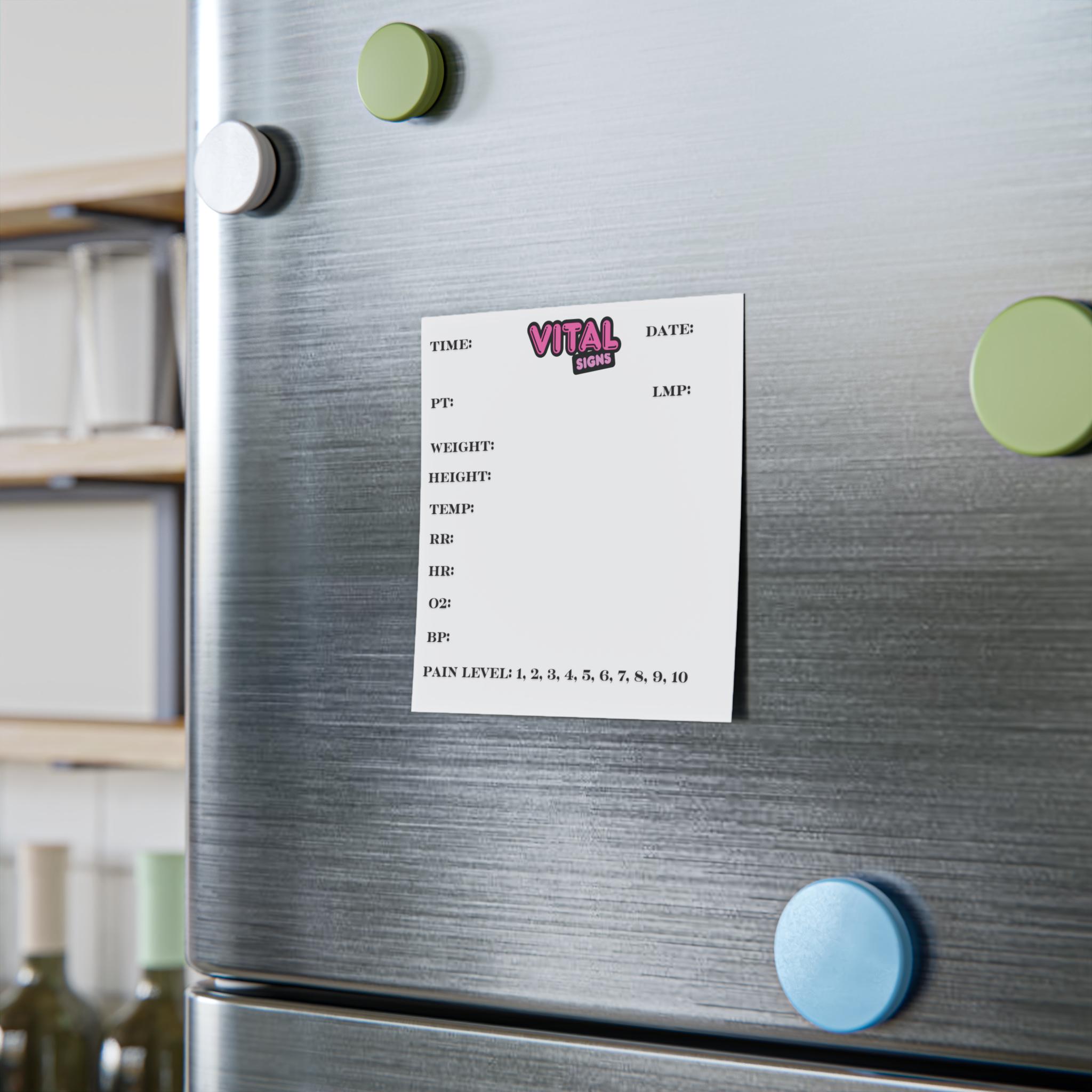 Nurse Vital Signs Post-it Notes, Medical Note Pads, Health Tracker ...