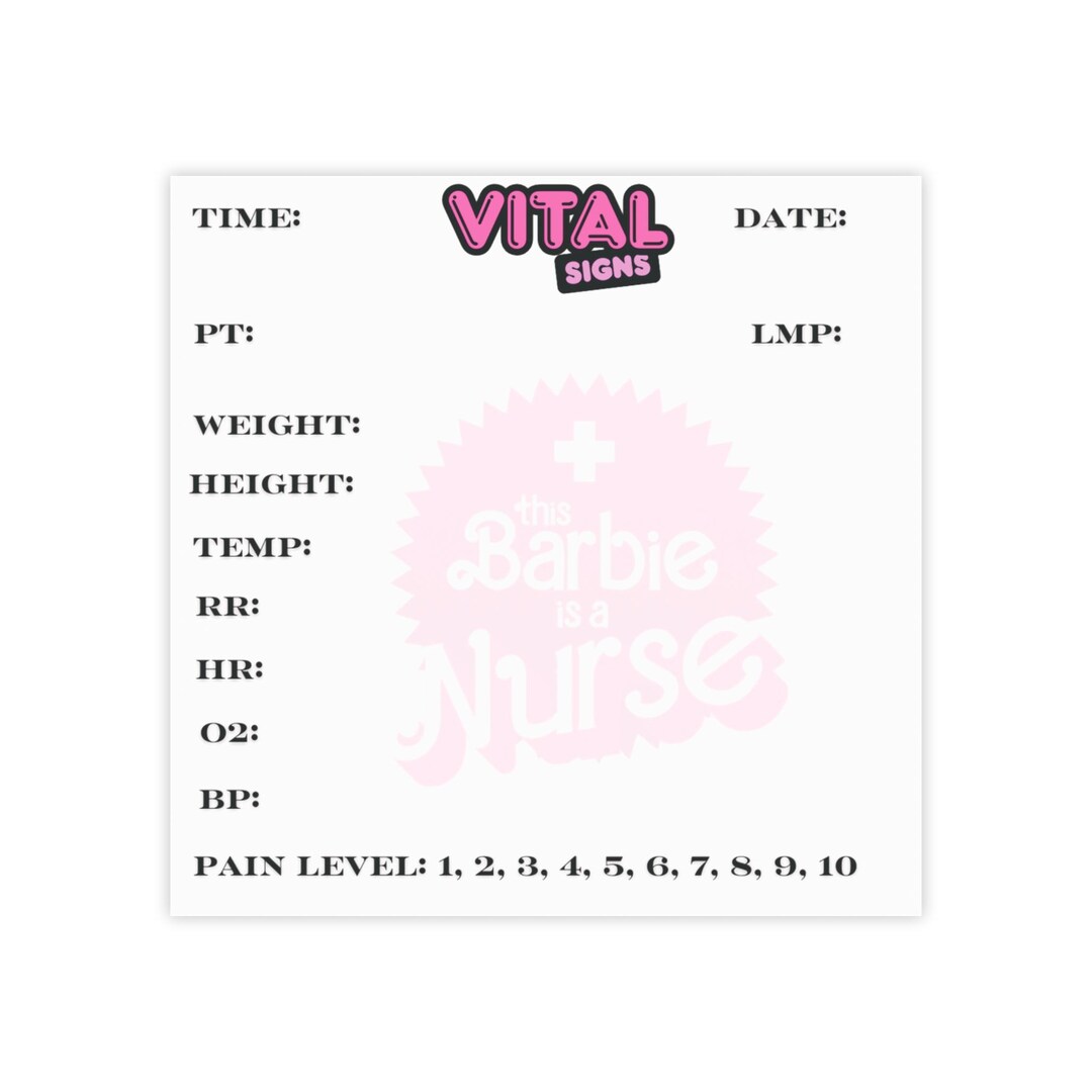 Nurse Note Pads, Vital Signs Sticky Notes, Medical Gifts for Nurses ...