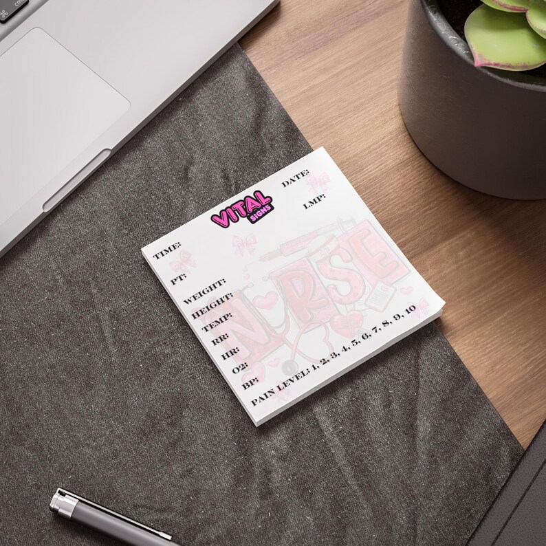 Nurse Vital Signs Post-it Notes- Cute Medical Sticky Notes, Nurse Gifts ...