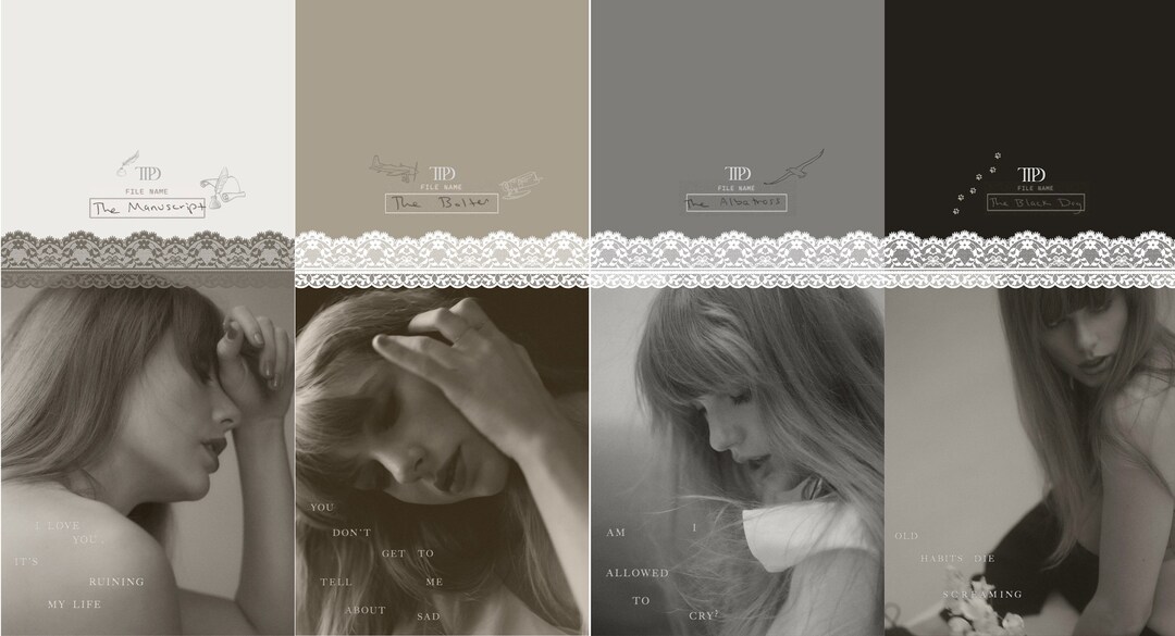 The Tortured Poets Department TTPD Variant Wallpaper Package - Etsy ...