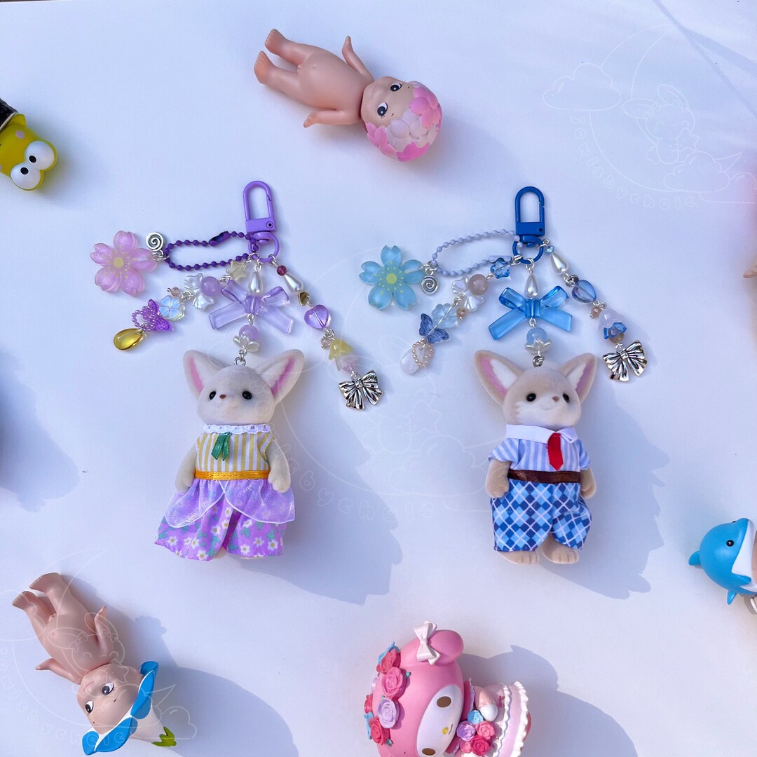 Calico Critters Fennec Fox Handmade Keychains - Unique Collectible ...