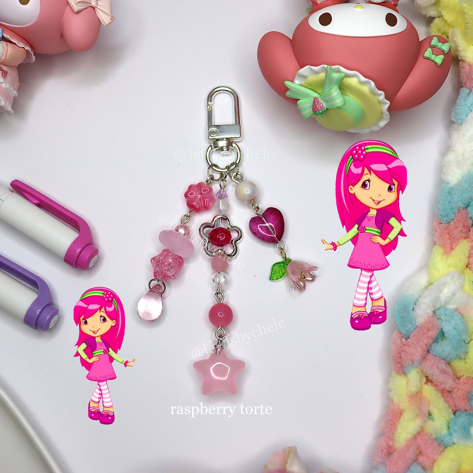 Strawberry Shortcake Inspired Handmade Keychains Unique Stylish ...