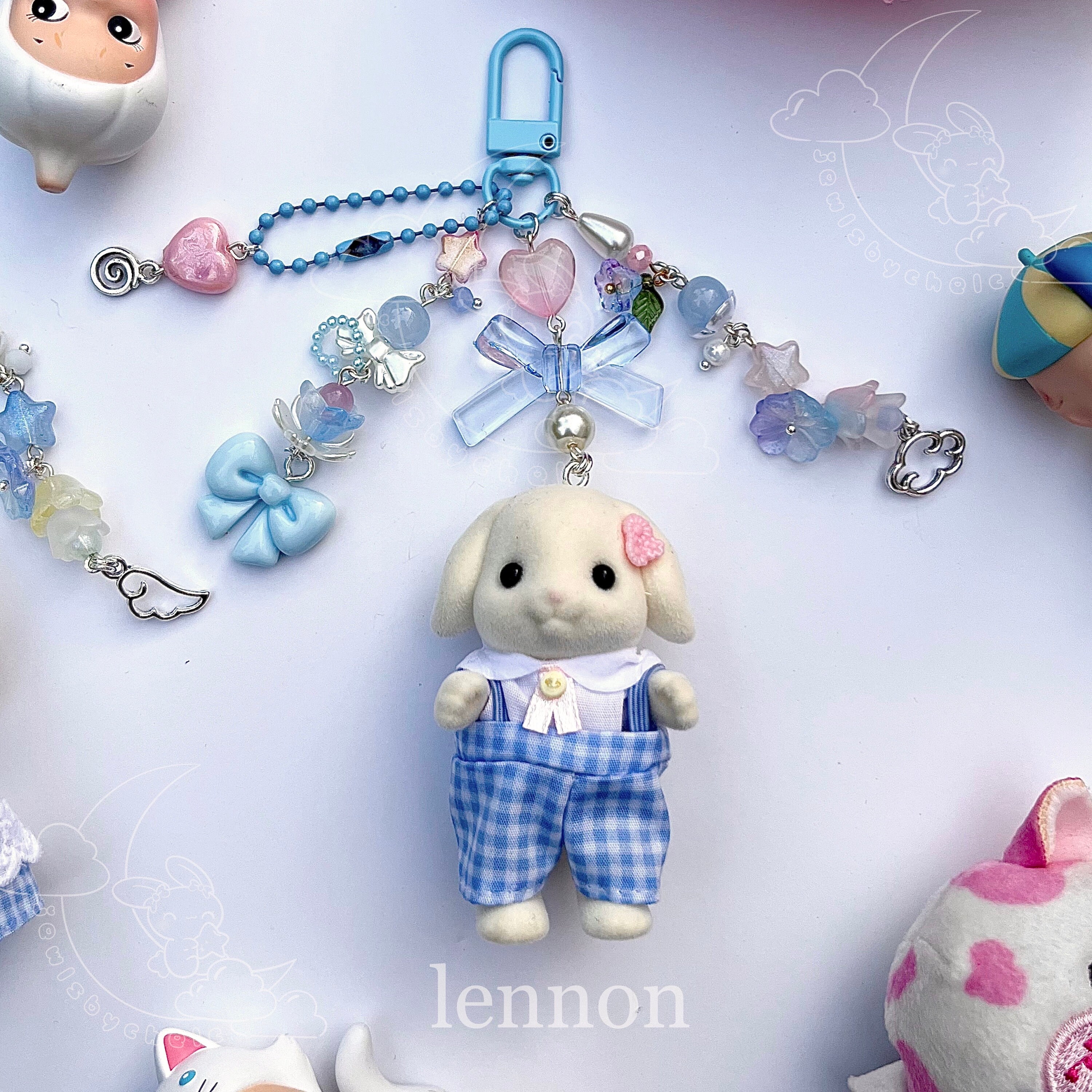 Calico Critters Flora Rabbits Handmade Keychains - Unique Collectible ...