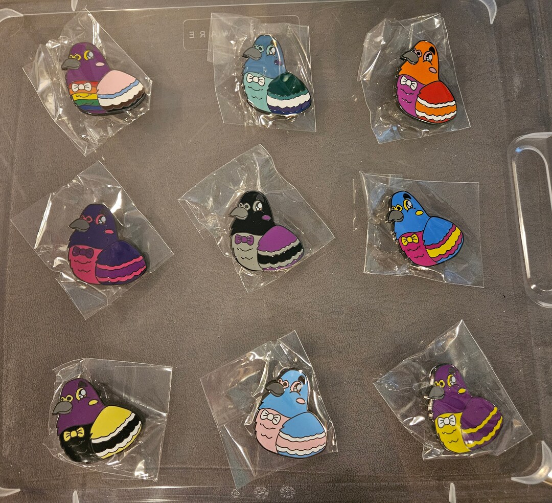 Pride Pigeon Enamel Pin - Etsy