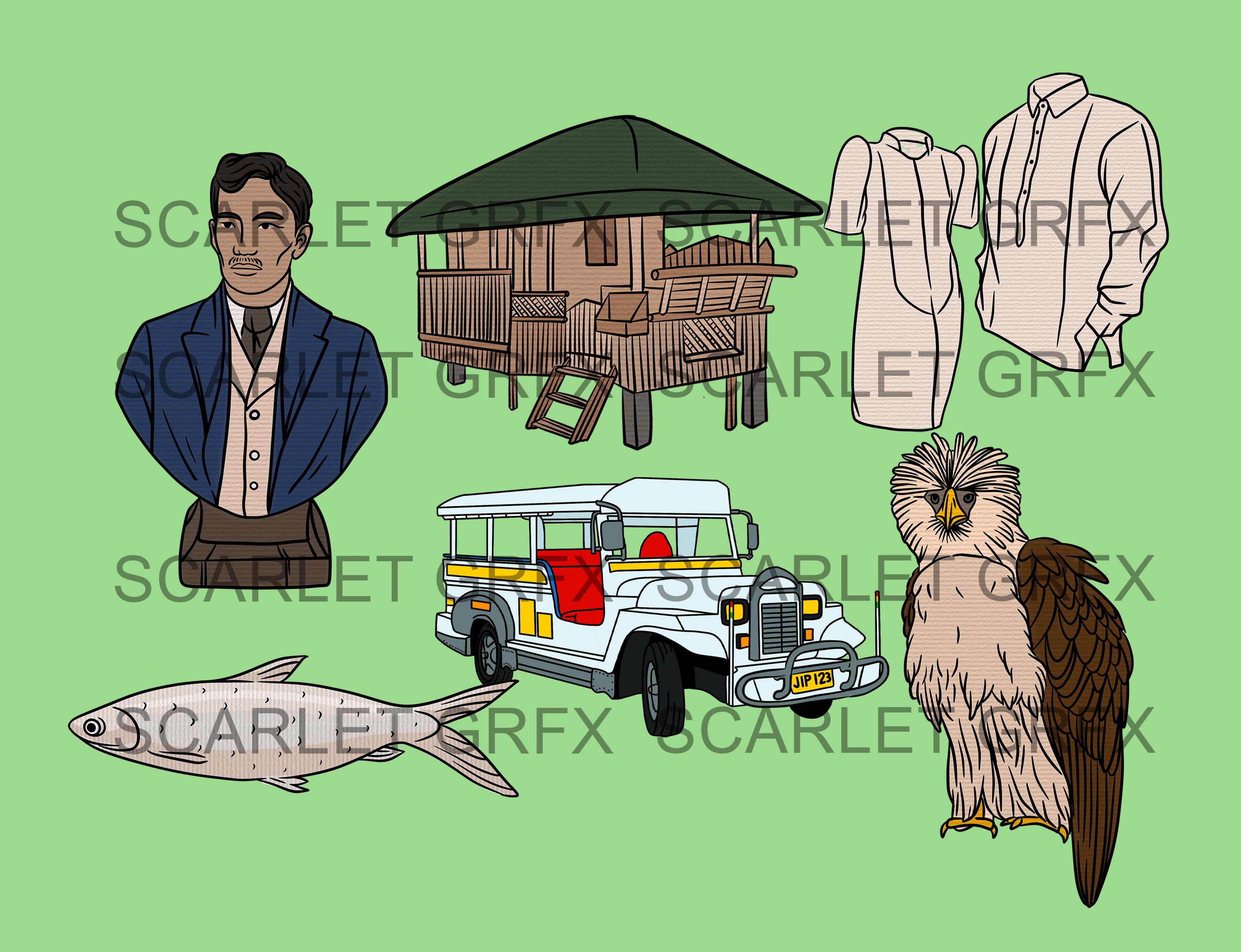 Philippine National Symbols Clipart PNG | Digital Download | Filipino ...