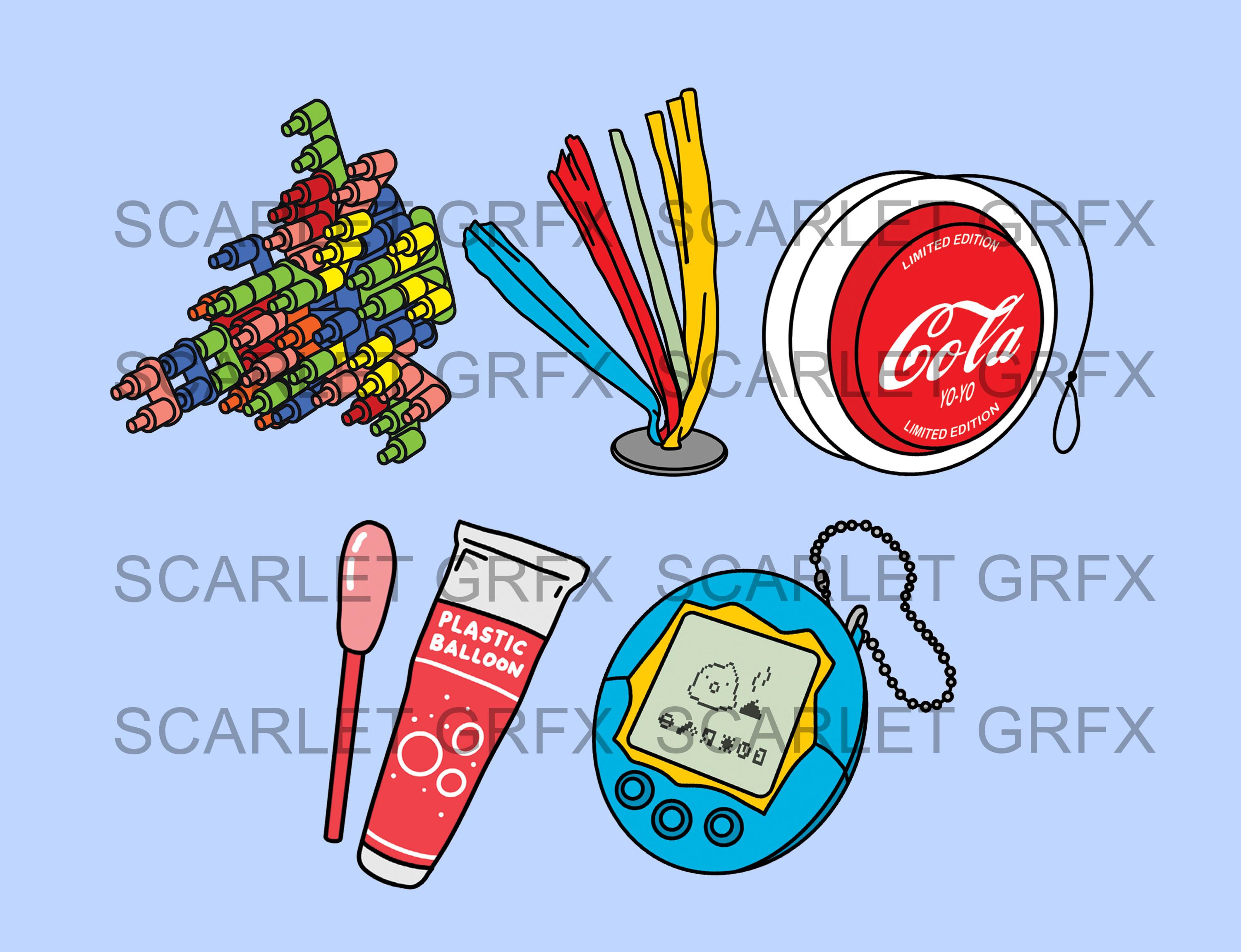 Filipino 90s Toys Cliparts in PNG Digital Download Illustrations ...