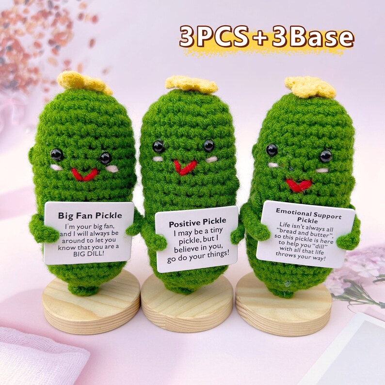 Emotional Support Pickle,positive Pickle,big Fan Pickle,handmade ...