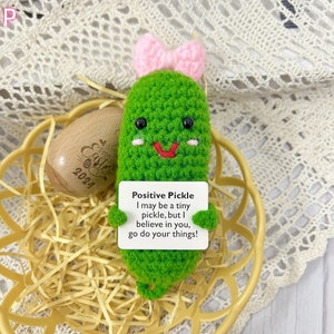 Handmade Crochet Pickles,emotional Support Pickle,positive Pickle,big ...