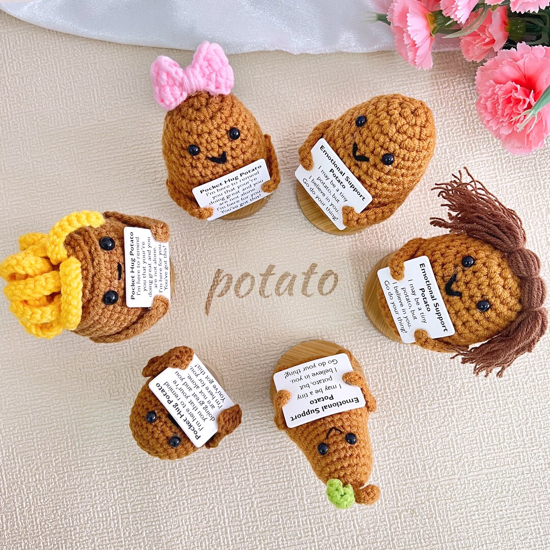 Potato Set - Crochet Potato，personalized Crochet Emotional Support ...