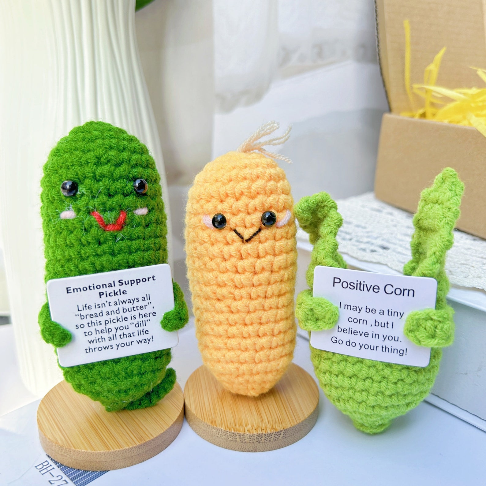 Handmade Crochet Pickle/corn,positive Pickle,positive Corn,crochet Sour ...