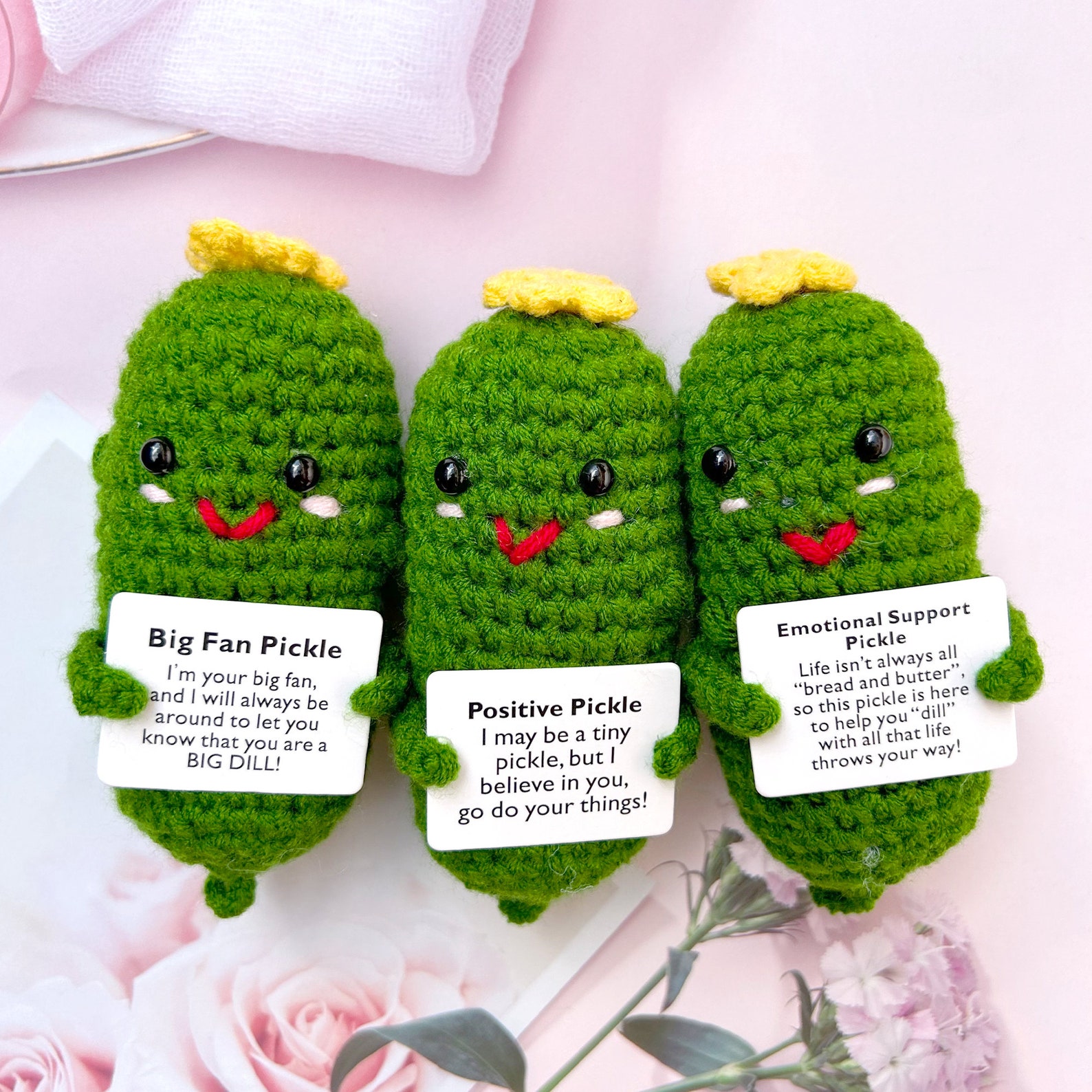 Emotional Support Pickle,positive Pickle,big Fan Pickle,handmade ...