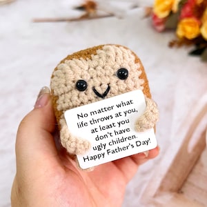 Crochet Toast Emotional Support Father's Day Gift, Customized Positive ...
