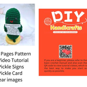 Tutorial Video Guide-pattern Only-emotional Support Pickle-handmade ...
