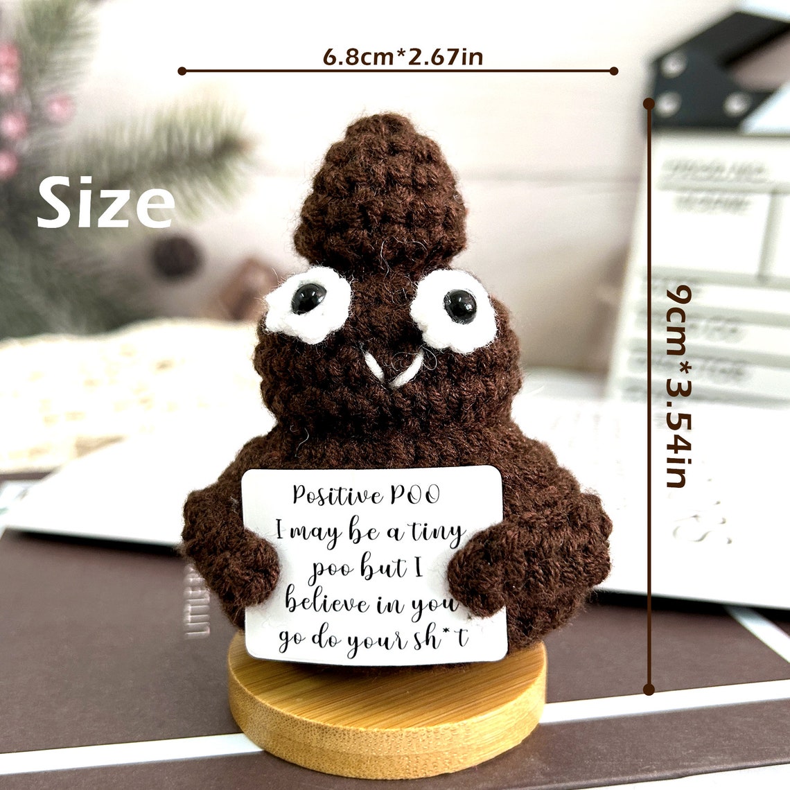 Handmade Crochet Positive Pooh,little Funny Gift,crochet Shit/crap ...