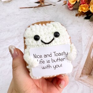 Crochet Toast Emotional Support Father's Day Gift, Customized Positive ...