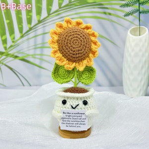 Cute Handmade Crochet Sunflower in Pot,crochet Sunflower Plant,crochet ...