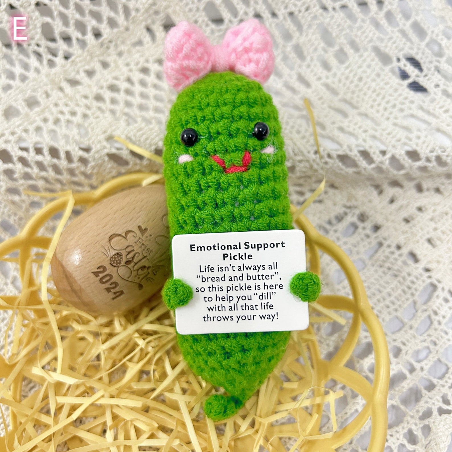 Handmade Crochet Pickles,emotional Support Pickle,positive Pickle,big ...