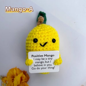 Handmade Crochet Mango-positive Vegetables,emotional Support Mango ...