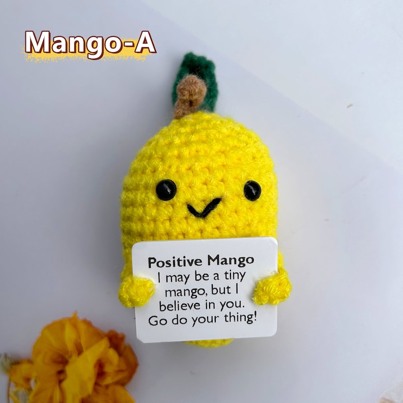 Handmade Crochet Mango-positive Vegetables,emotional Support Mango ...