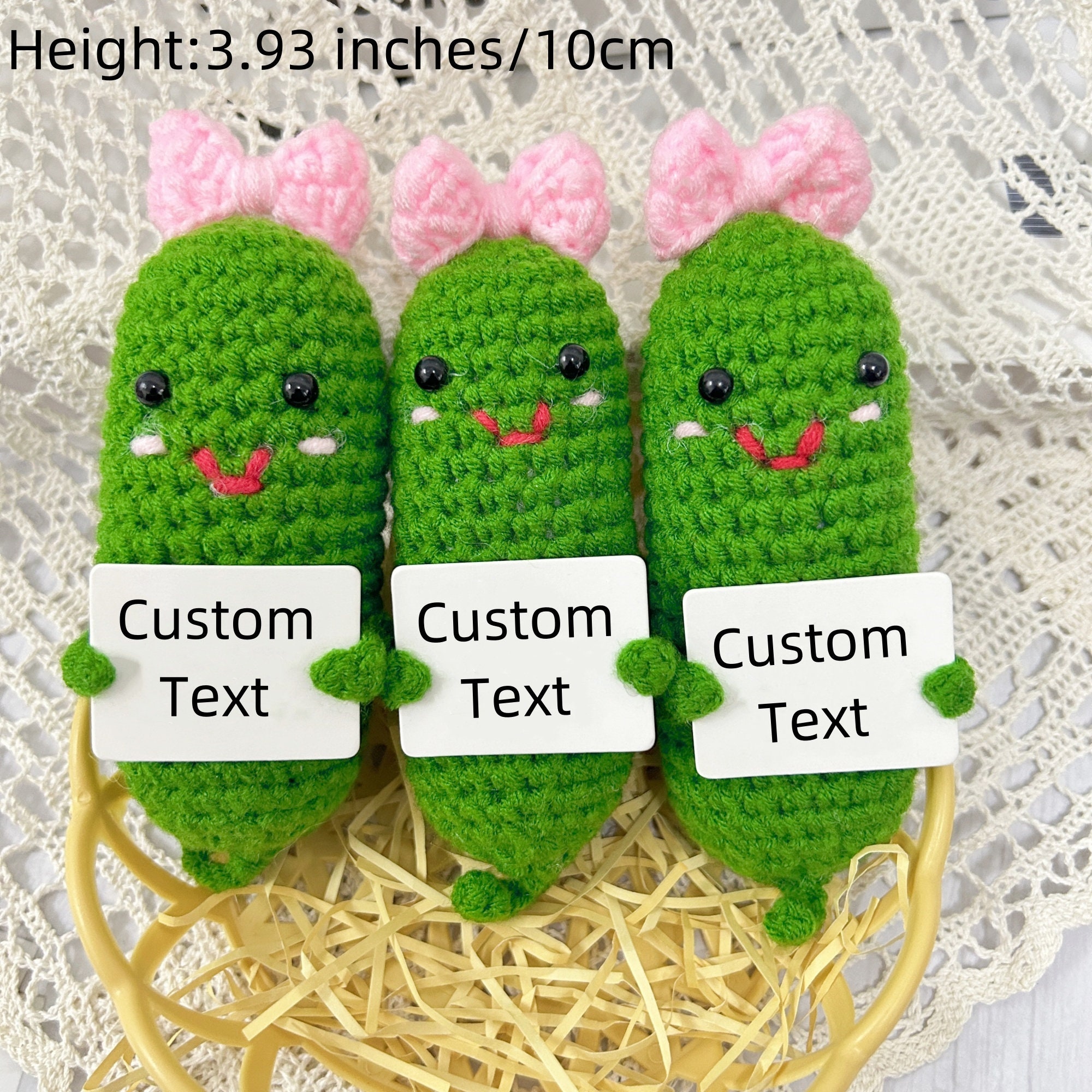 Handmade Crochet Pickles,emotional Support Pickle,positive Pickle,big ...