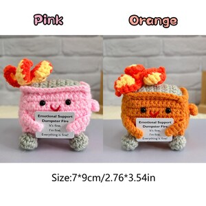 Handmade Crochet Emotional Support for Trash Cans on Fire, Incineration ...