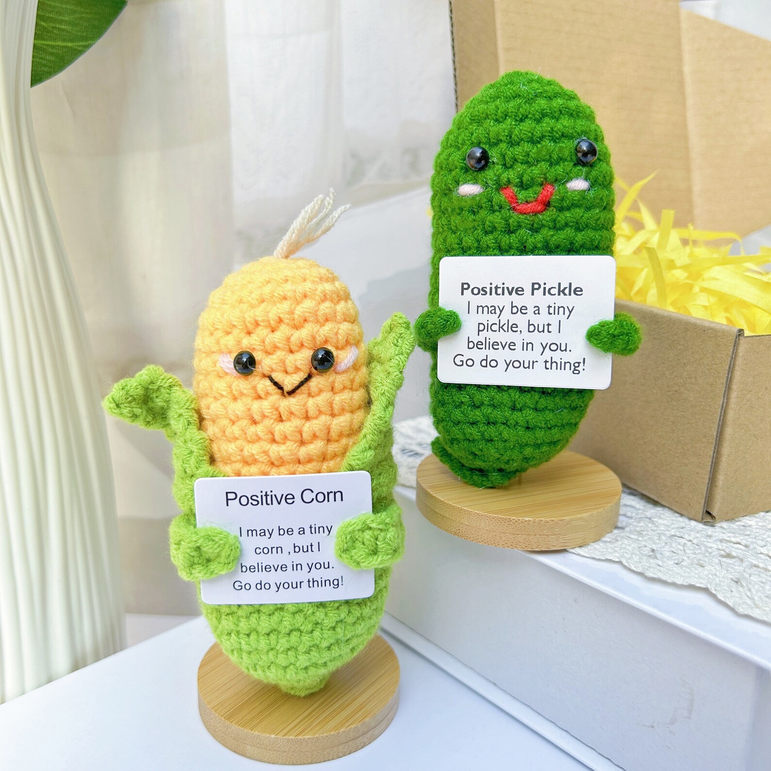 Handmade Crochet Pickle/corn,positive Pickle,positive Corn,crochet Sour ...