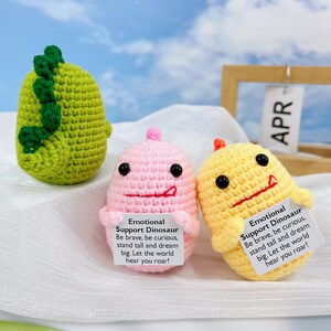Cute Crochet Dinosaur,emotional Support Crochet,jurassic Dinosaurs ...