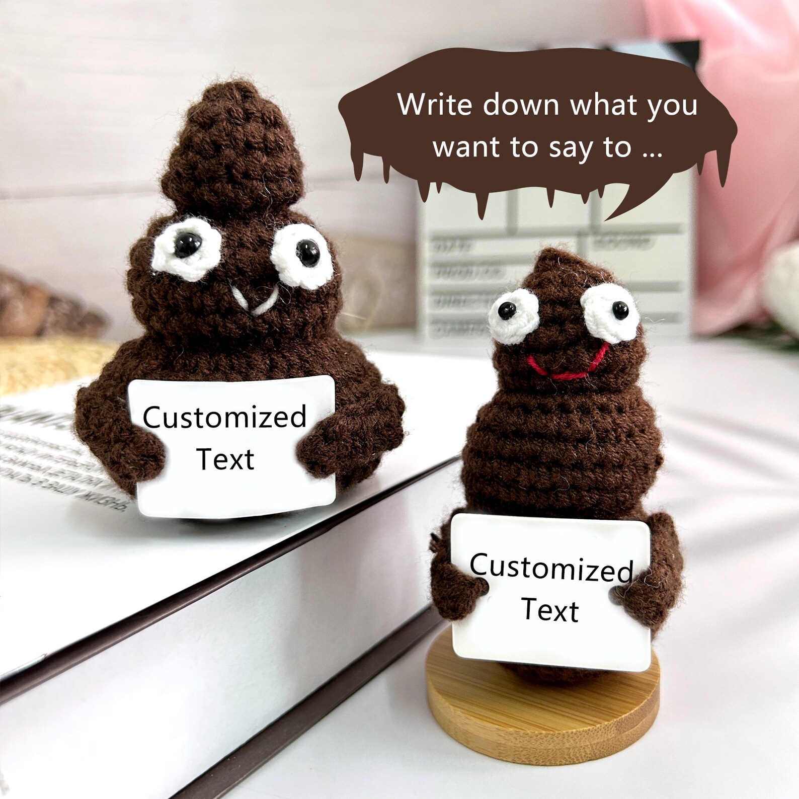 Handmade Crochet Positive Pooh,little Funny Gift,crochet Shit/crap ...