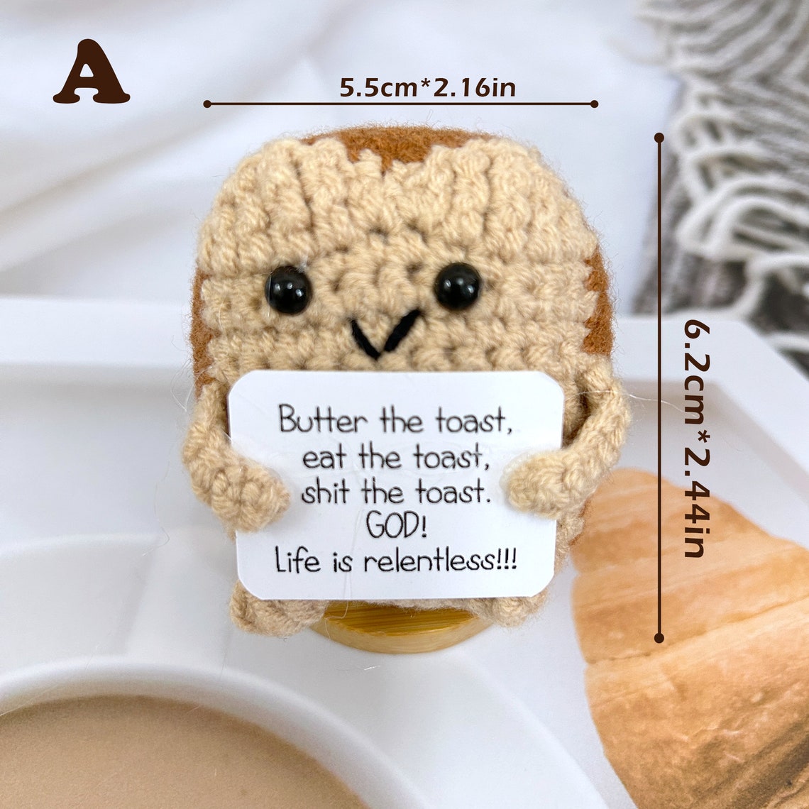 Handmade Crochet Bread Chicken Legs, Emotional Support Gift, Crochet ...