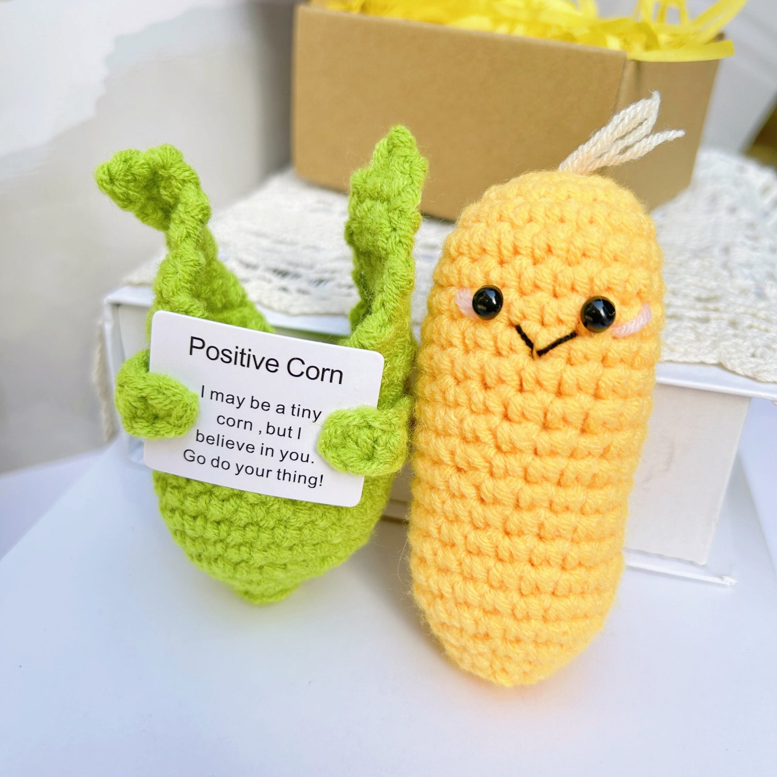 Handmade Crochet Pickle/corn,positive Pickle,positive Corn,crochet Sour ...