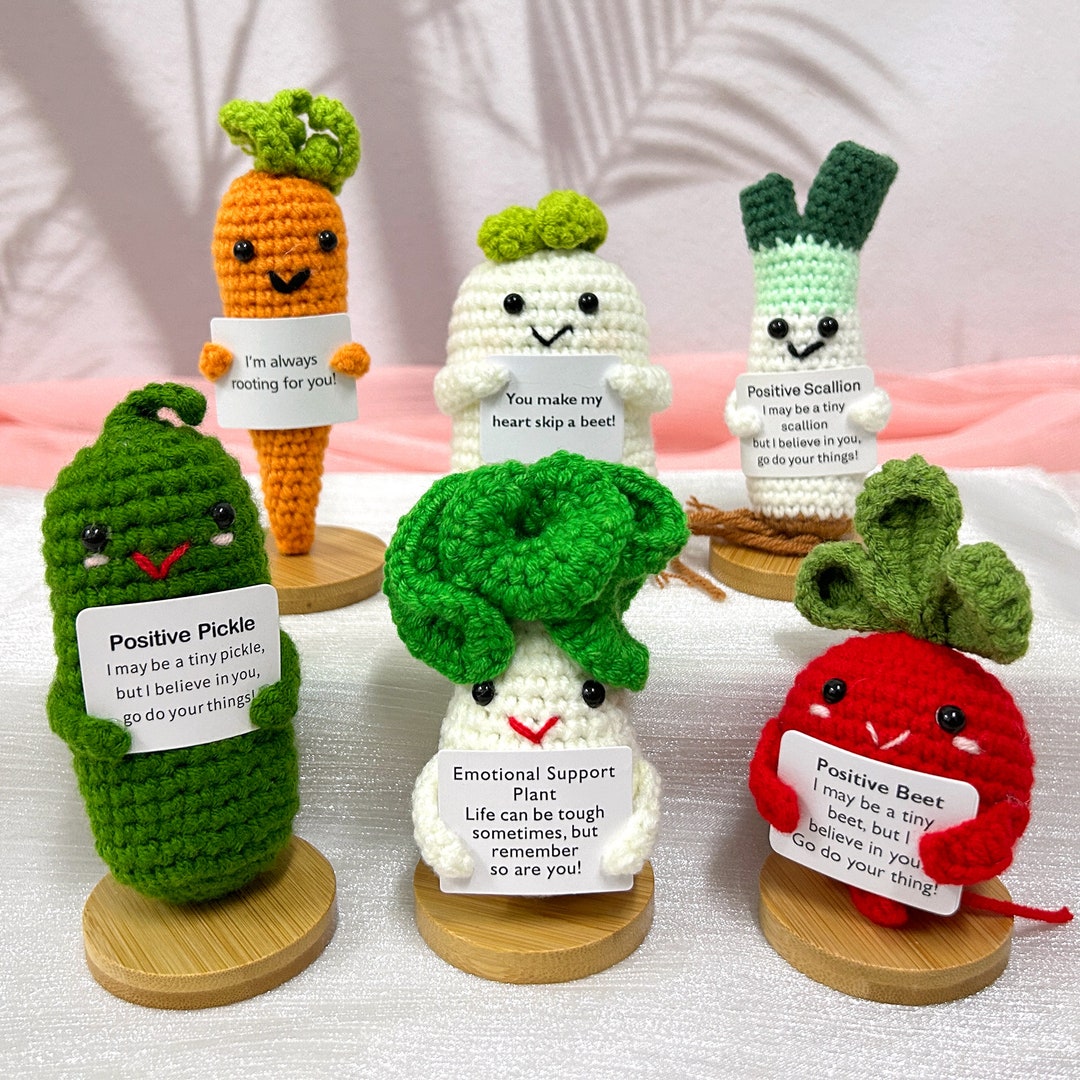 Emotional Support Plant,positive Pickle/beet,handmade Crochet Pickles ...