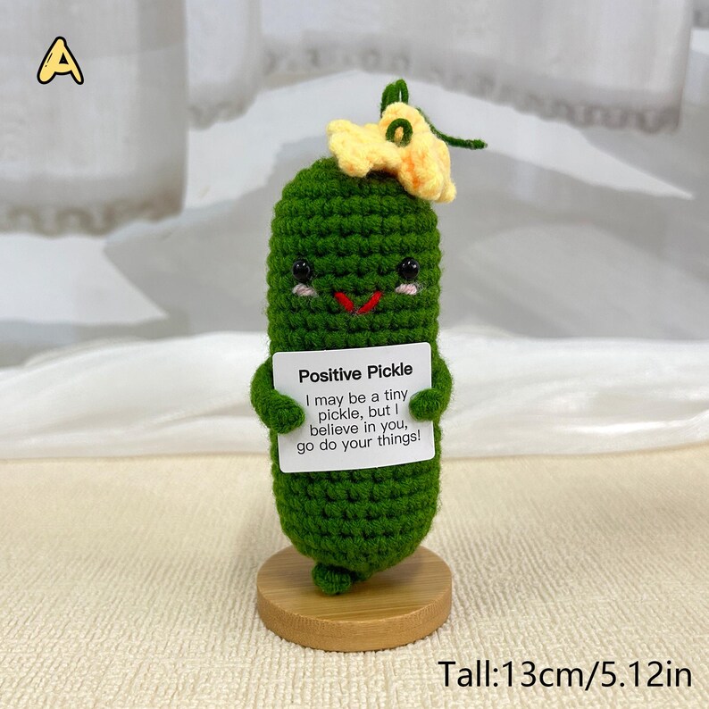 Positive Pickle,emotional Support Dumpster Fire,handmade Crochet ...