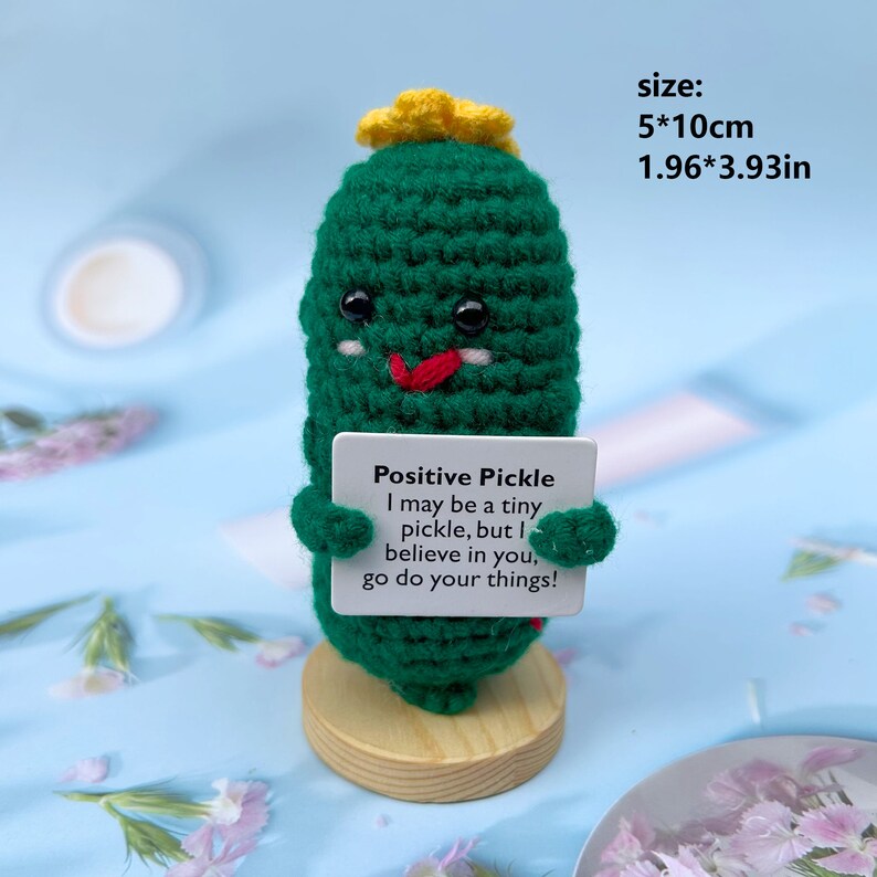 Emotional Support Pickle,positive Pickle,big Fan Pickle,handmade ...