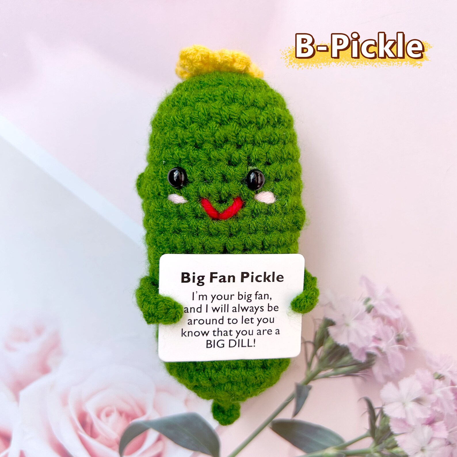Emotional Support Pickle,positive Pickle,big Fan Pickle,handmade ...